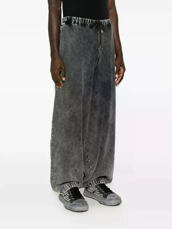 Mihara Yasuhiro Bleached Wide-leg Track Pants