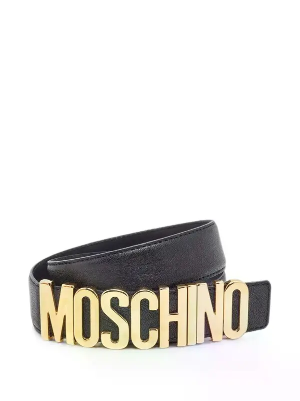 Moschino Logo Plaque Belt