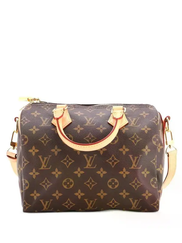 LOUIS VUITTON Speedy Bandouliere Bag Monogram Canvas 25 Satchel - Brown