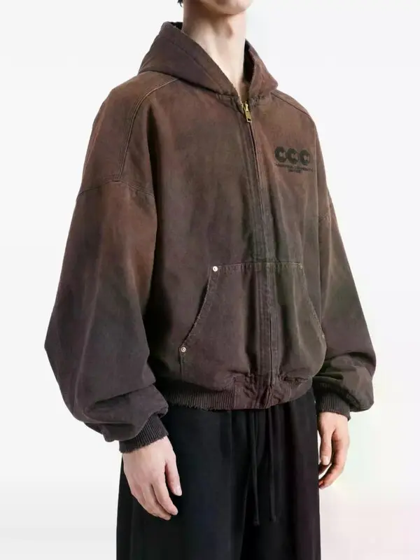 WILLY CHAVARRIA Quilted Juggernaut Logo-embroidered Hooded Jacket