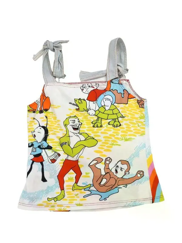 Dior 2002 Cartoon-print Sleeveless Top
