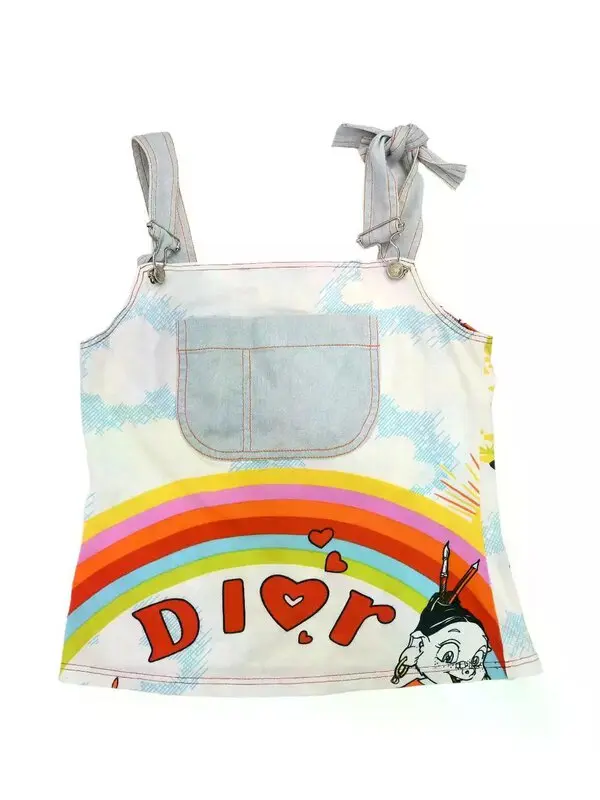 Dior 2002 Cartoon-print Sleeveless Top
