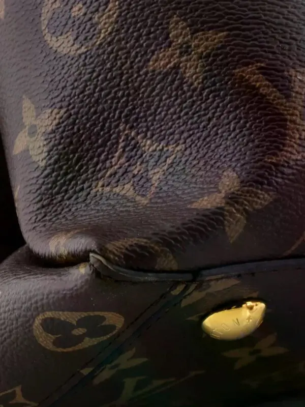 LOUIS VUITTON Flower Monogram Canvas With Leather Tote Bag