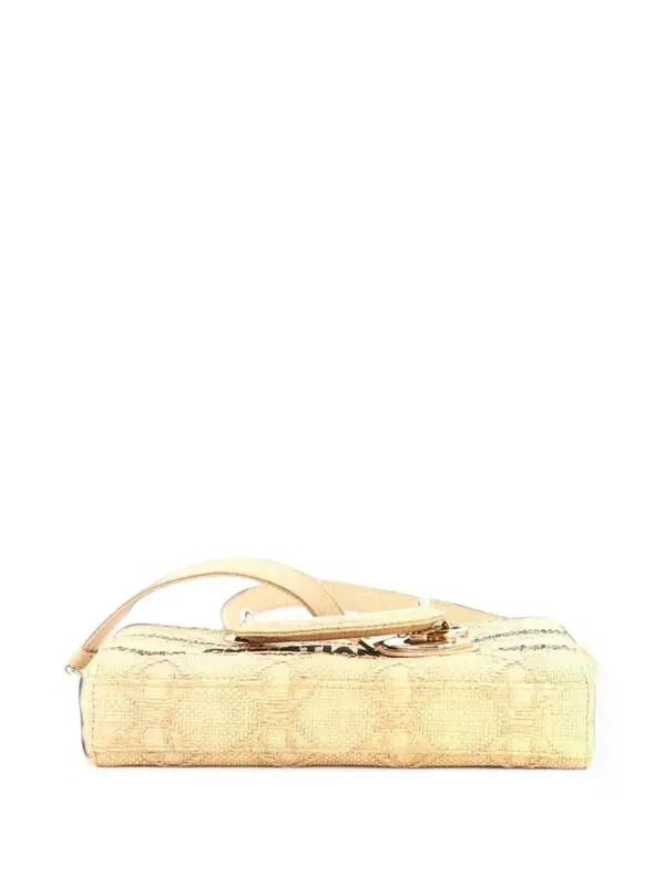 Dior Lady D-joy Bag Cannage Embroidered Raffia Medium Tote Bag
