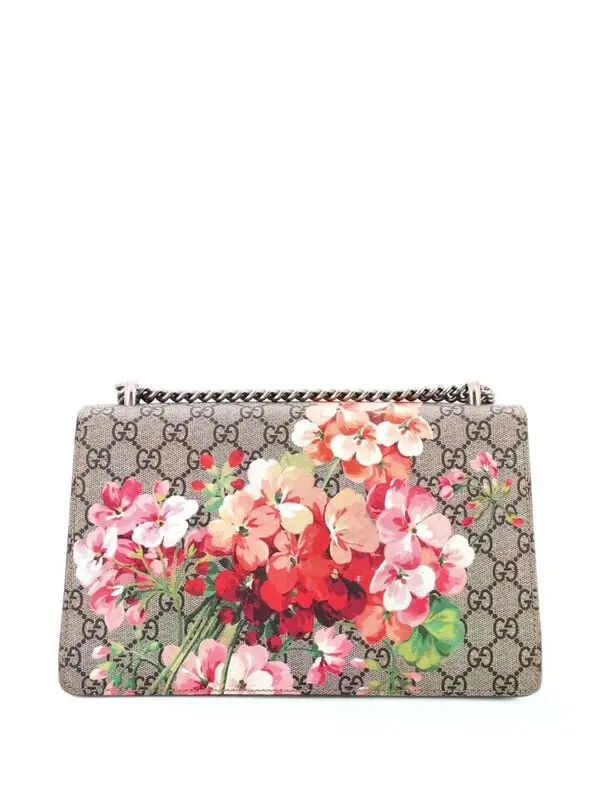 Gucci Dionysus Bag Blooms Print Gg Coated Canvas Small Shoulder Bag