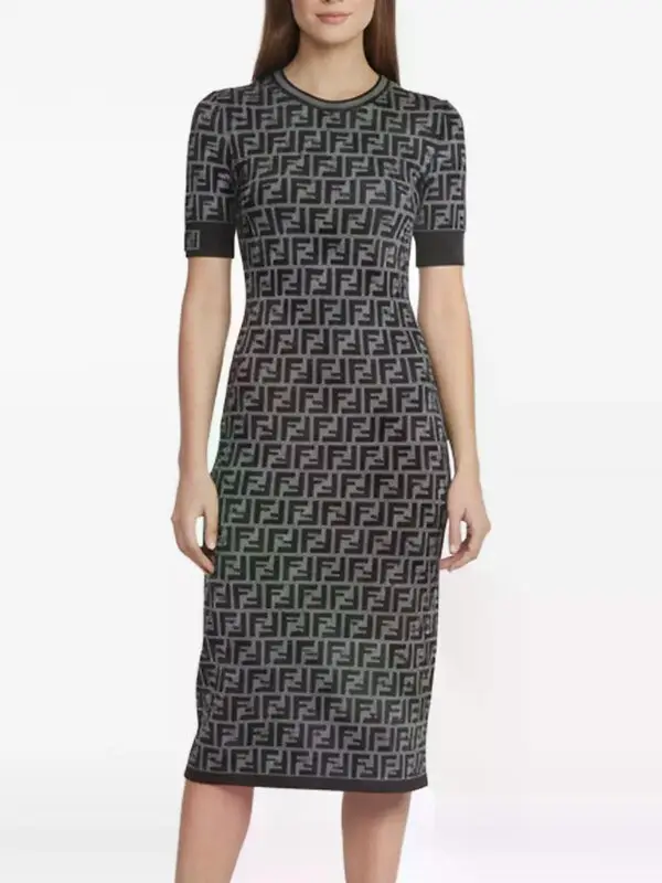 Fendi Zucca-monogram Mini Dress