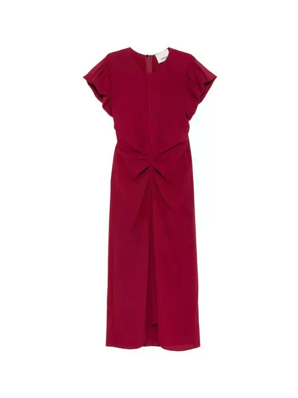 Isabel Marant Étoile Terena Gathered Cap-sleeve Midi Dress - Red