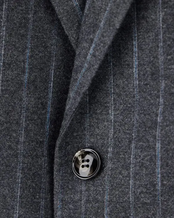 Giorgio Armani Single-breasted Suit In Pinstriped Wool Flannel