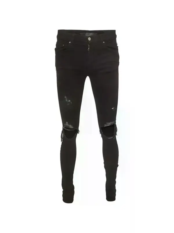Amiri Striped Distressed Jeans