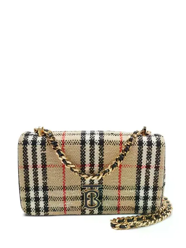 Burberry Lola Tweed-texture Crossbody Bag - Neutrals