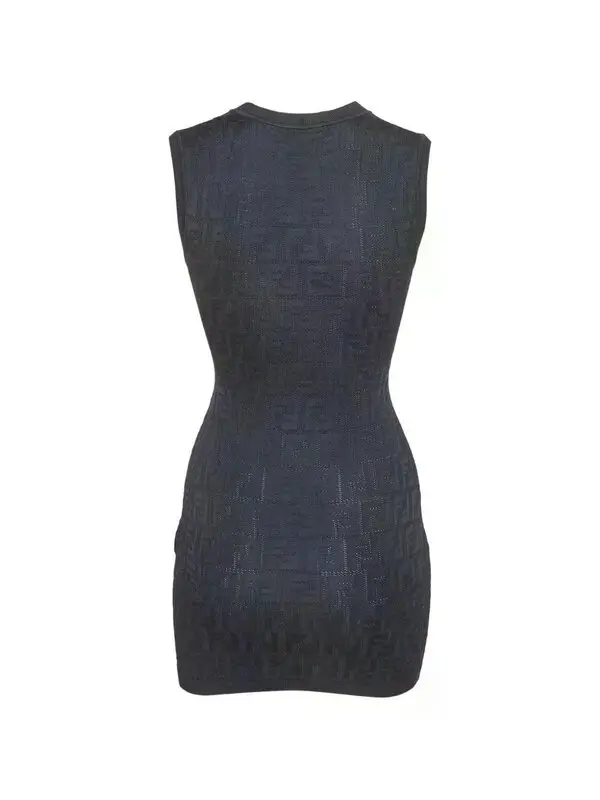 Fendi Ff Monogram Sleeveless Mini Dress