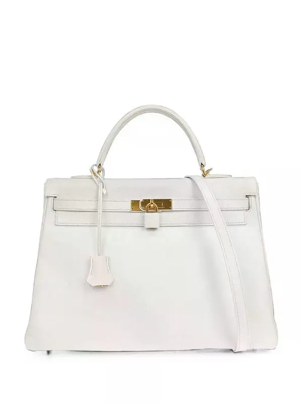 Hermès 35 Kelly 35 Retourne Tote Bag - White