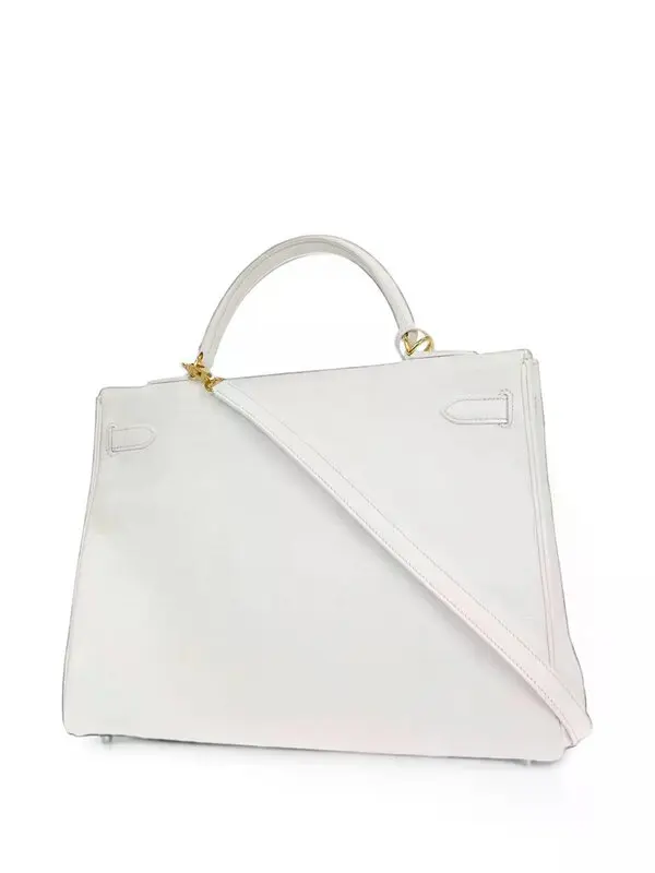 Hermès 35 Kelly 35 Retourne Tote Bag - White