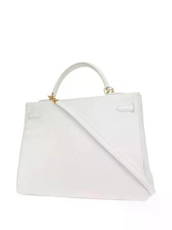 Hermès 35 Kelly 35 Retourne Tote Bag - White