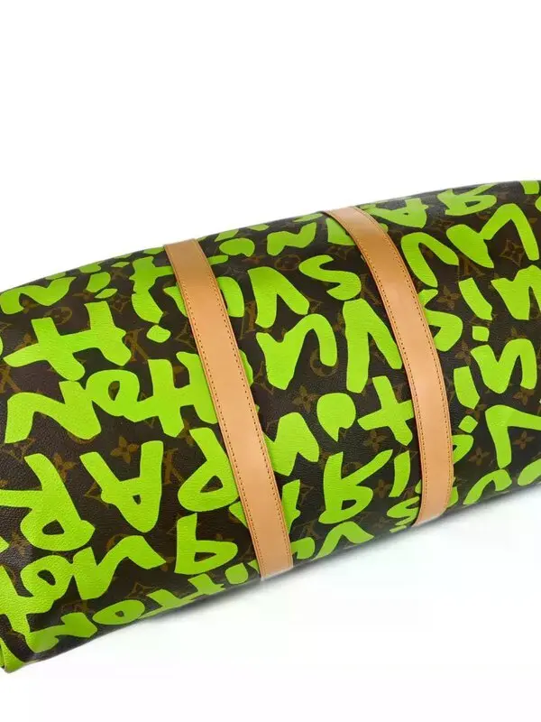 LOUIS VUITTON 50 Graffiti Keepall Monogram Duffle Bag