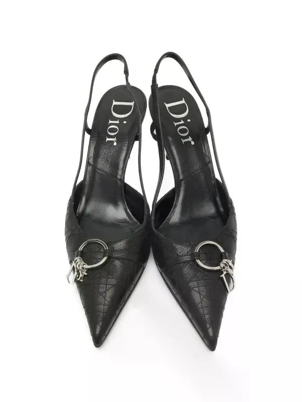 Dior Cannage Quilted Slingback Sandals