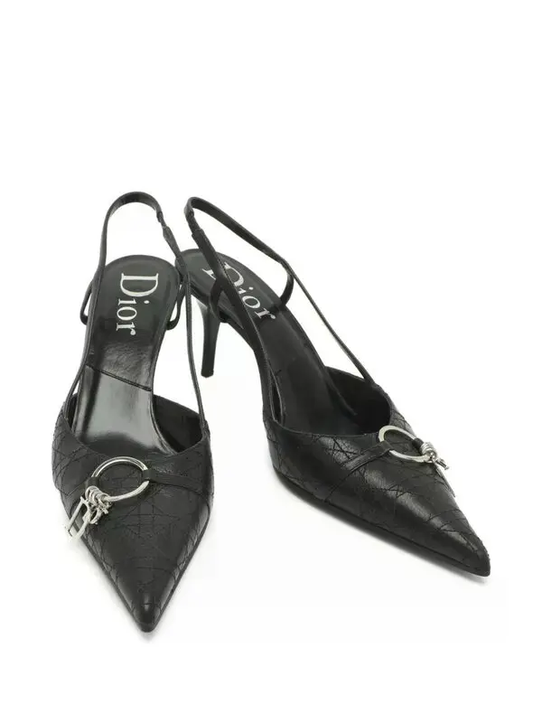 Dior Cannage Quilted Slingback Sandals