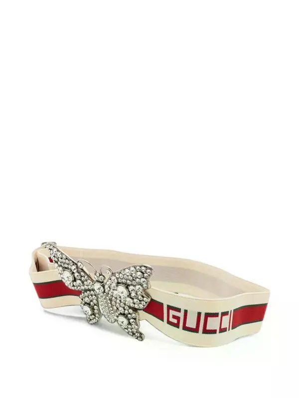 Gucci Crystal-embellished Butterfly Belt