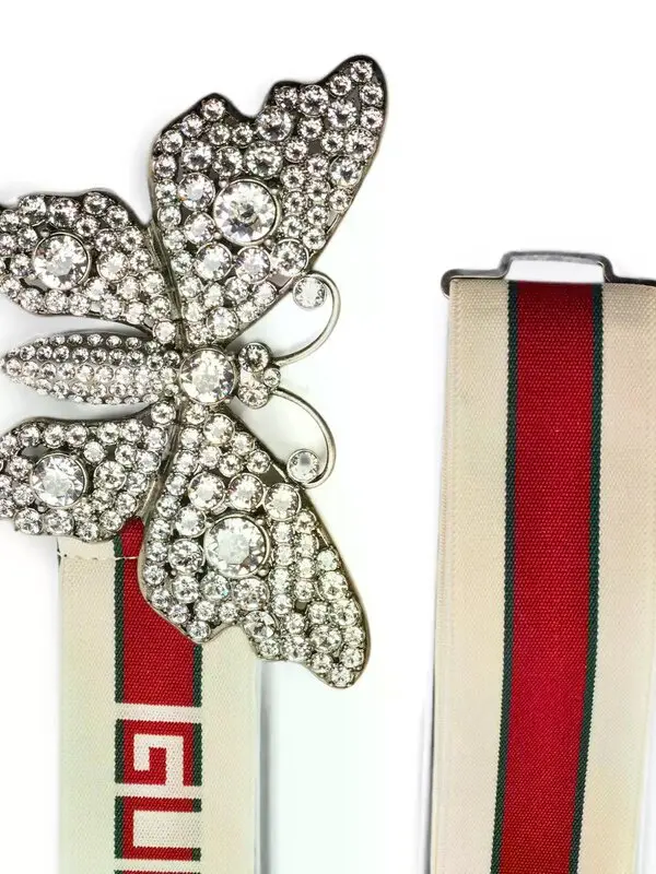 Gucci Crystal-embellished Butterfly Belt