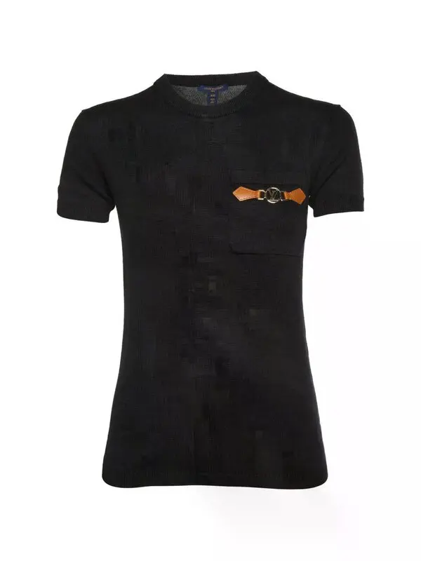 LOUIS VUITTON Hardware-detail Chest-pocket T-shirt - Black