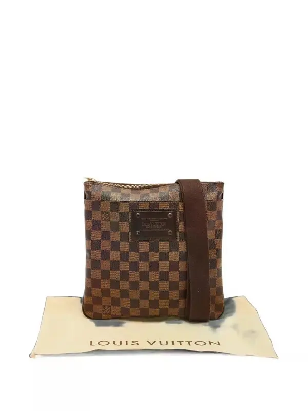 LOUIS VUITTON 2010 Brooklyn Pochette Damier Ebene Shoulder Bag