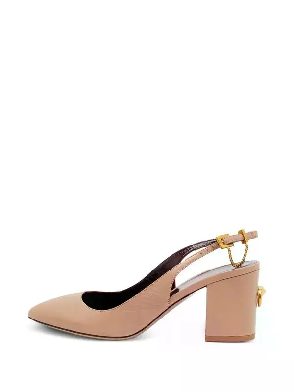 Gucci Pointed-toe Leather Heeled Pumps - Neutrals