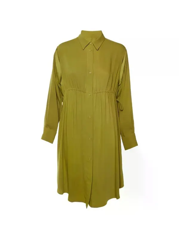 MAISON MARGIELA Long-sleeve Midi Shirt Dress - Green