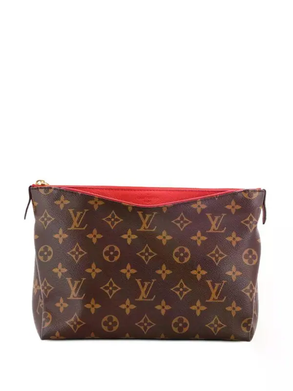 LOUIS VUITTON Pallas Beauty Case Monogram Canvas With Leather Clutch Bag - Brown