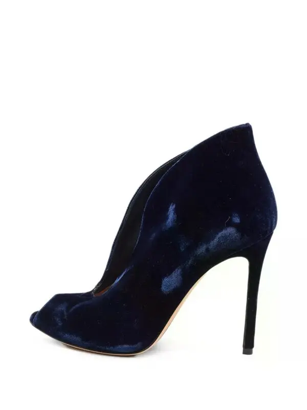 GIANVITO ROSSI Vamp Peep-toe Ankle Boots - Blue