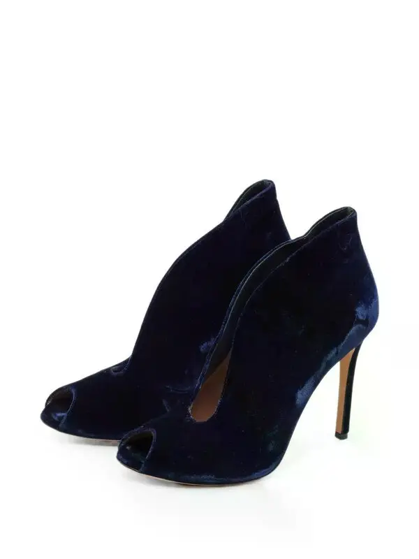GIANVITO ROSSI Vamp Peep-toe Ankle Boots - Blue