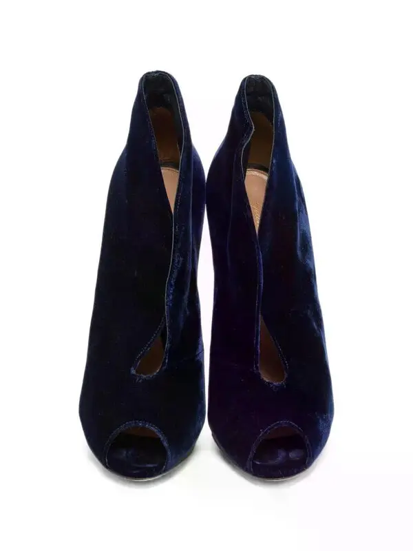 GIANVITO ROSSI Vamp Peep-toe Ankle Boots - Blue