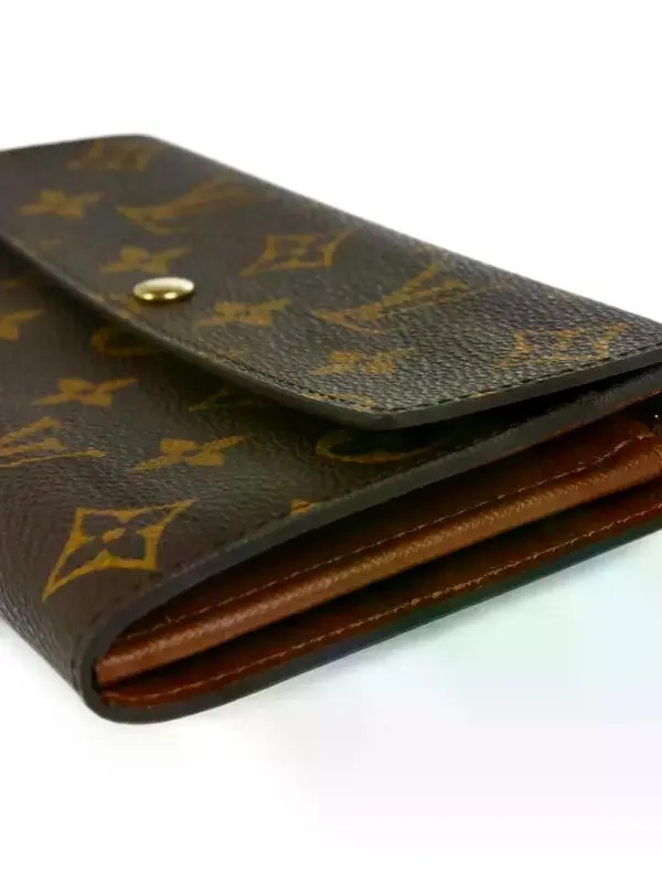 LOUIS VUITTON Monogram Porte Monnaie Credit Patterned Wallet