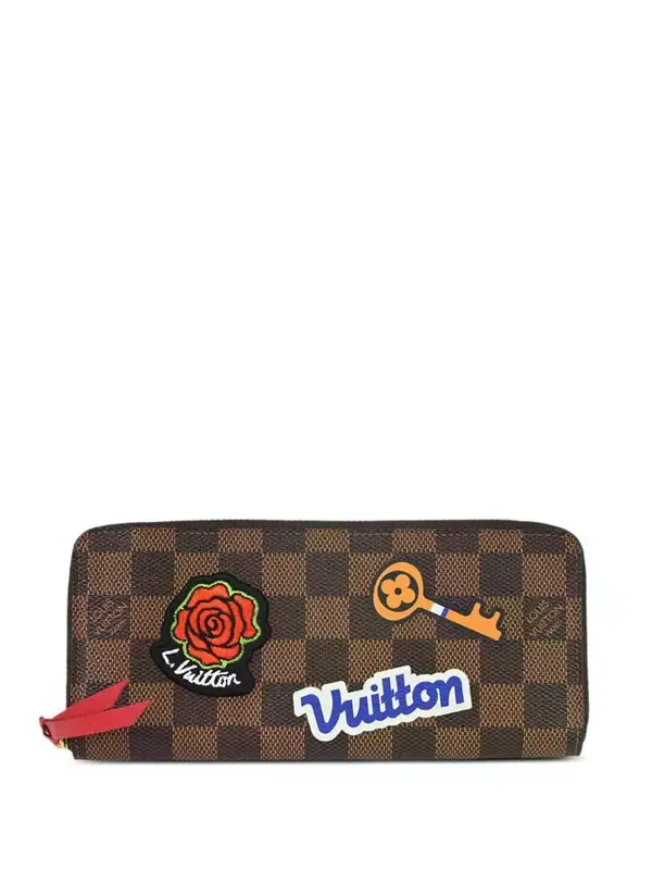 LOUIS VUITTON Damier Ebene Stories Wallet - Brown