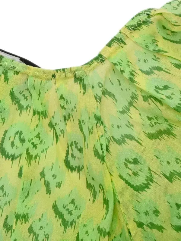 LOUIS VUITTON Leopard-print Ruffled Mini Dress