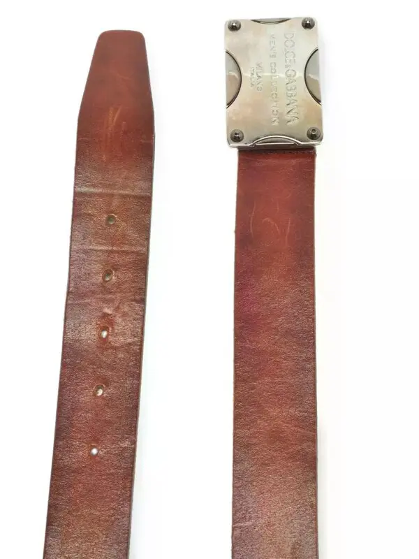 Dolce & Gabbana Logo-plaque Leather Belt