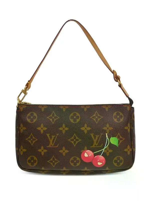 LOUIS VUITTON 2005 Monogram Cherry Pochette Accessoires Tote Bag