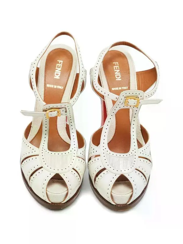 Fendi Cut-out Ankle-strap Heeled Sandals