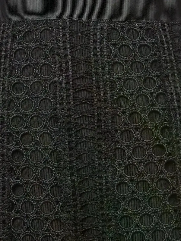 SELF-PORTRAIT Lace Sleeveless Flared Midi Dress