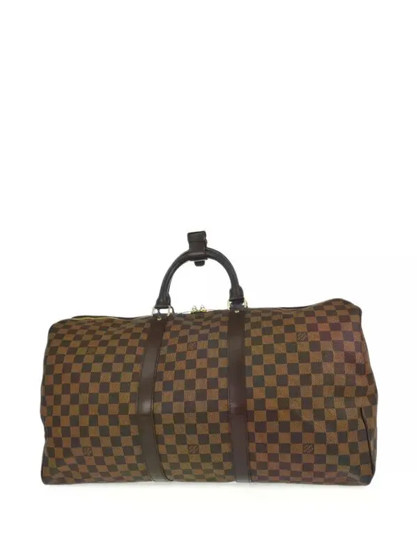 LOUIS VUITTON Damier Keepall Patterned Luggage Bag