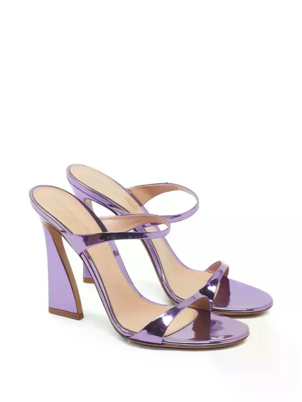 GIANVITO ROSSI Aura Patent Leather Sandals - Purple