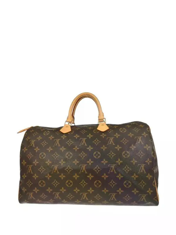 LOUIS VUITTON Monogram Speedy 40 Luggage Bag - Brown