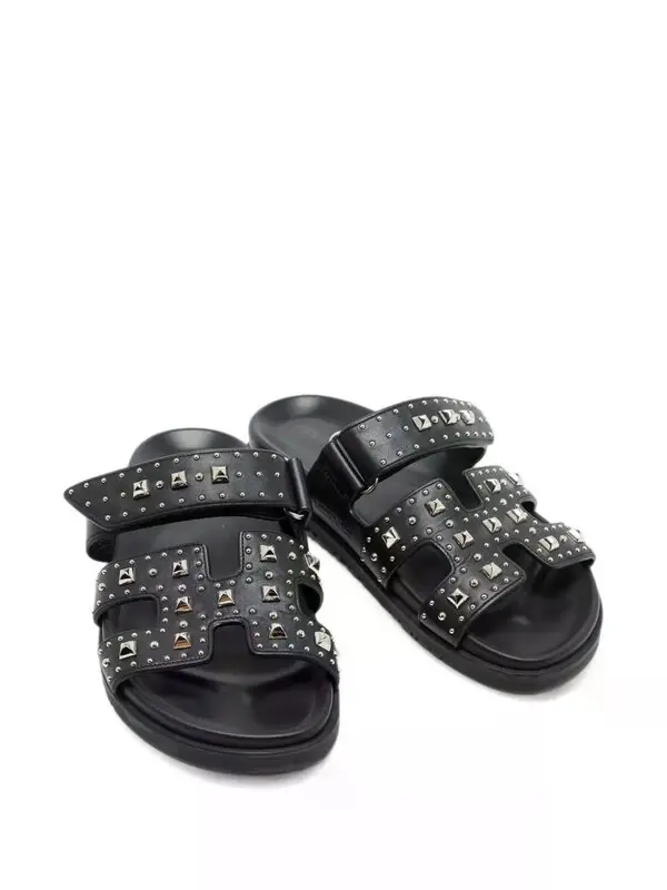 Hermès Chypre Studded Flat Sandals