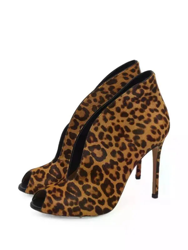 GIANVITO ROSSI Vamp Leopard-print Ankle Boots - Brown