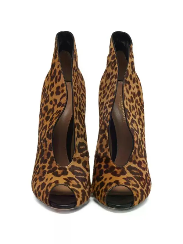 GIANVITO ROSSI Vamp Leopard-print Ankle Boots - Brown