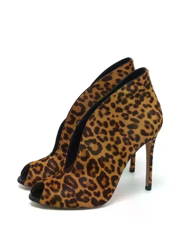 GIANVITO ROSSI Vamp Leopard-print Ankle Boots - Brown