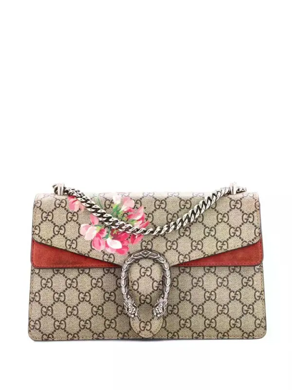 Gucci Dionysus Bag Blooms Print Gg Coated Canvas Small Shoulder Bag