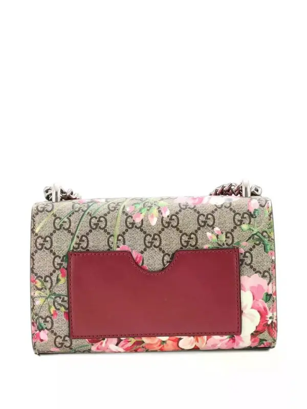 Gucci Padlock Blooms Print Gg Coated Canvas Small Shoulder Bag