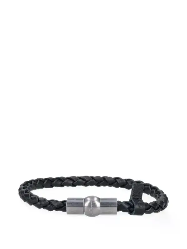 Mulberry Iris Braided Leather Bracelet
