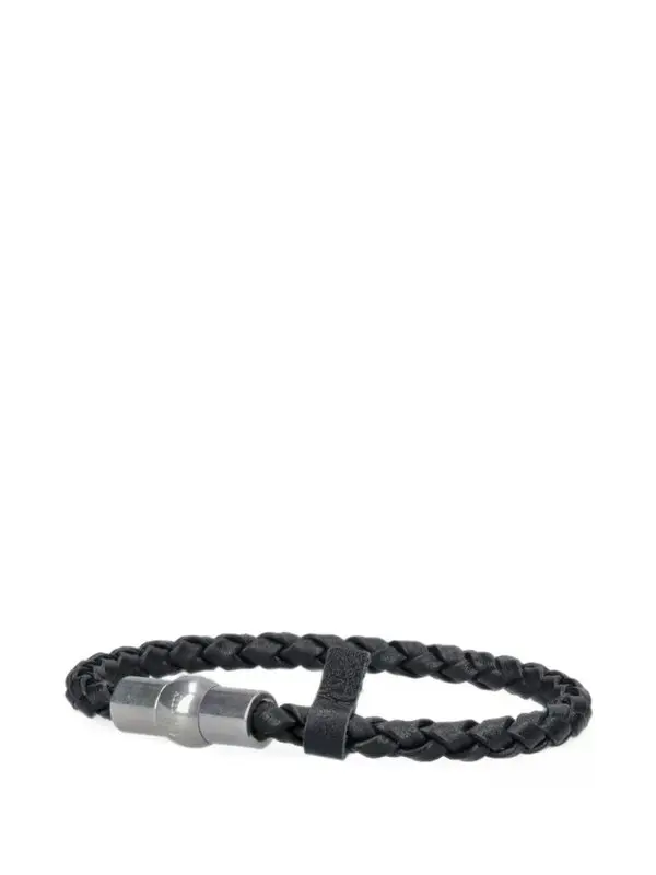 Mulberry Iris Braided Leather Bracelet