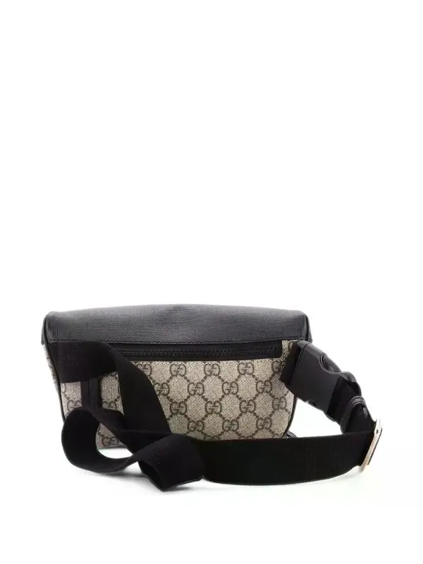 Gucci Eden Waist Bag Gg Coated Canvas Medium Belt Bag - Black